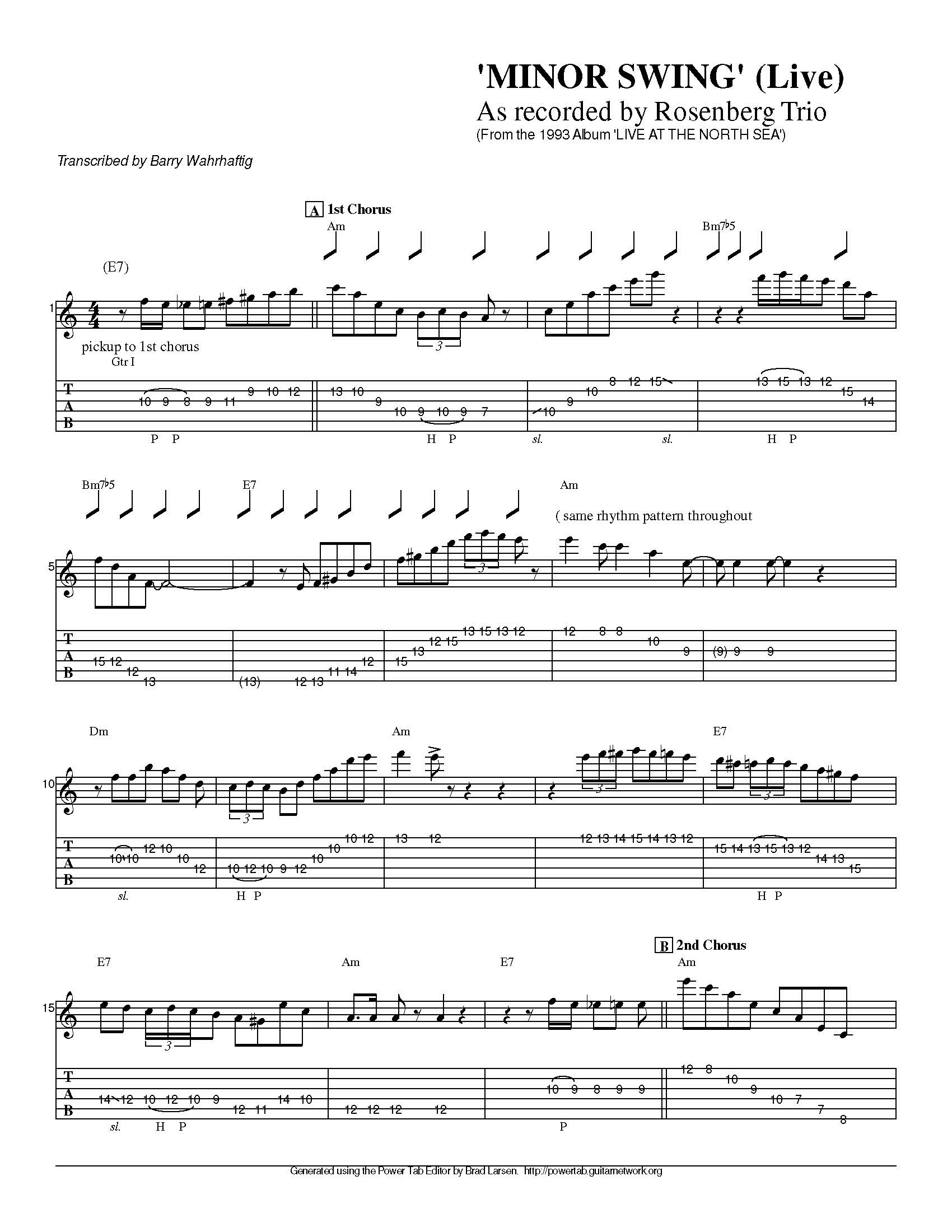 Analysis and Breakdown of Stochelo Rosenberg’s “Minor Swing” Solo from ...